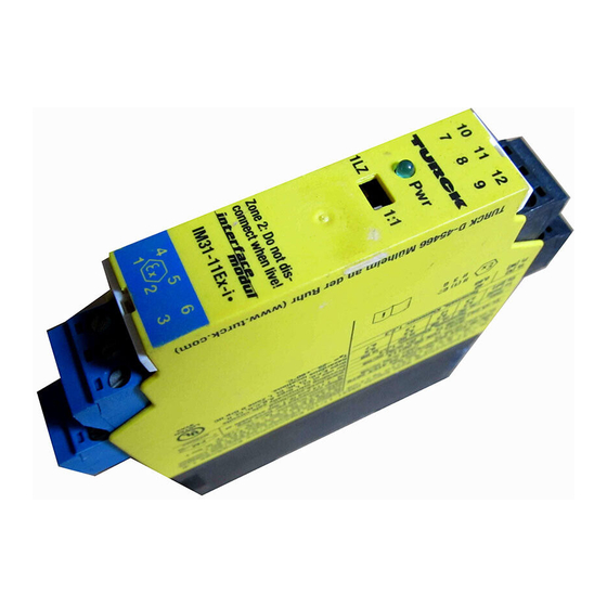 TURCK IM31-11EX-I U SERIES QUICK START MANUAL Pdf Download | ManualsLib