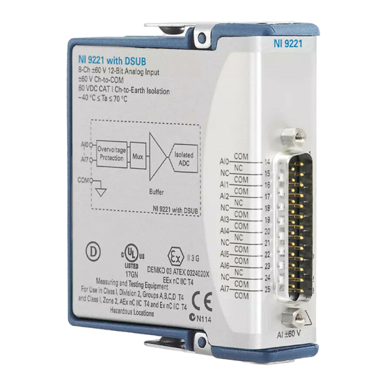 NATIONAL INSTRUMENTS NI 9221 GETTING STARTED MANUAL Pdf Download ...
