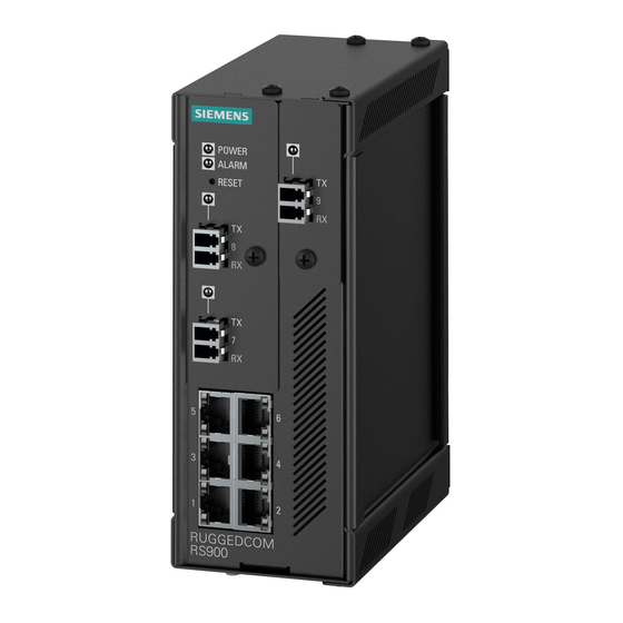 SIEMENS RUGGEDCOM RS900 INSTALLATION MANUAL Pdf Download | ManualsLib