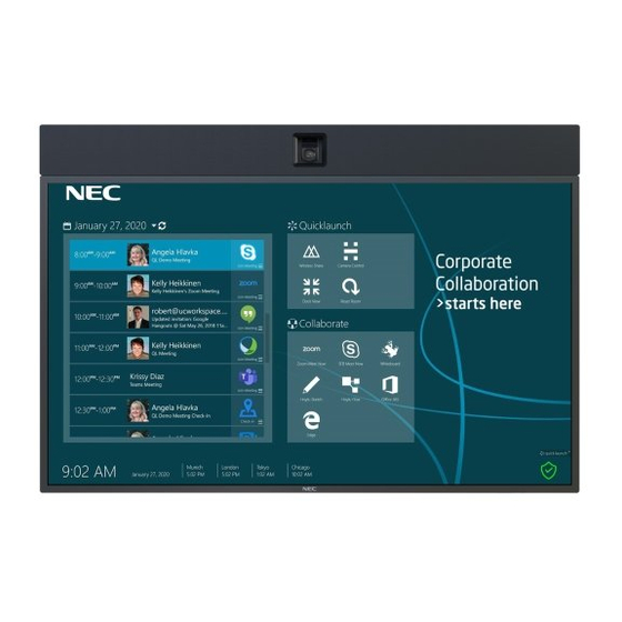 NEC 55" INFINITYBOARD 2.1 USER MANUAL Pdf Download | ManualsLib