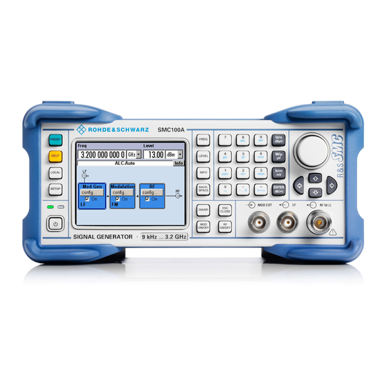 ROHDE & SCHWARZ SMC100A MANUAL Pdf Download | ManualsLib