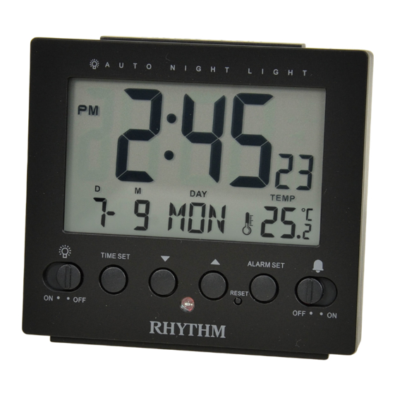 RHYTHM LCT099NR02 QUICK START MANUAL Pdf Download | ManualsLib