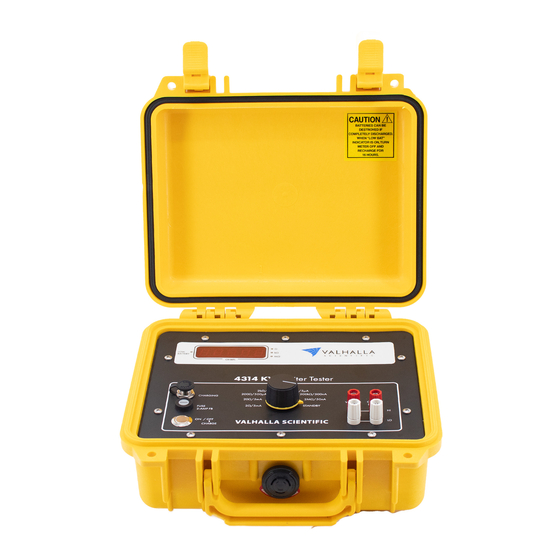 VALHALLA SCIENTIFIC 4314KV OPERATION MANUAL Pdf Download | ManualsLib