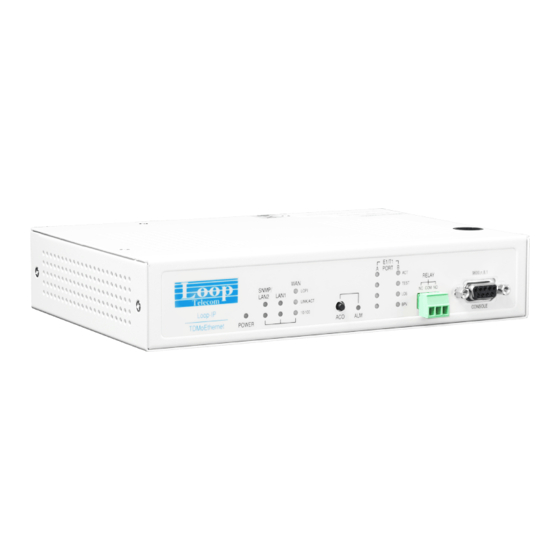LOOP TELECOM LOOP-IP6702A TDMOETHERNET USER MANUAL Pdf Download ...