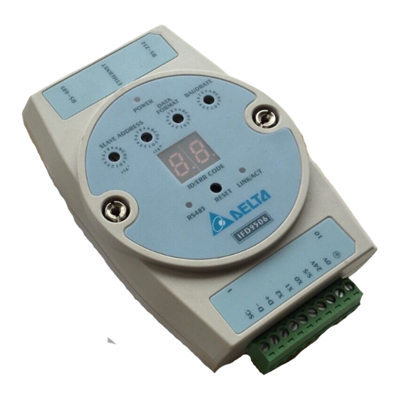 DELTA ELECTRONICS IFD9506 OPERATION MANUAL Pdf Download | ManualsLib