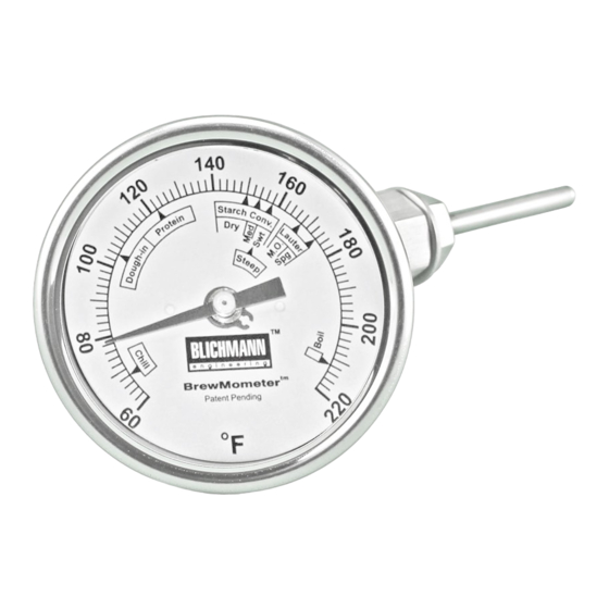 BLICHMANN ENGINEERING BREWMOMETER BMA-002F-04 OPERATION, ASSEMBLY & MAINTENANCE MANUAL Pdf ...