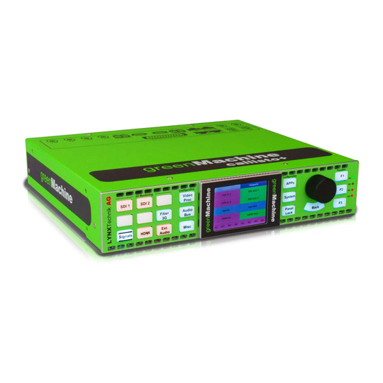 LYNX GREENMACHINE REFERENCE MANUAL Pdf Download | ManualsLib