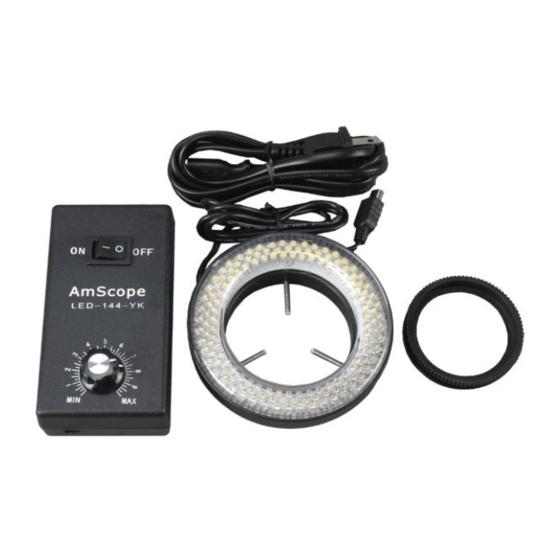 AMSCOPE LED-144 SERIES USER MANUAL Pdf Download | ManualsLib