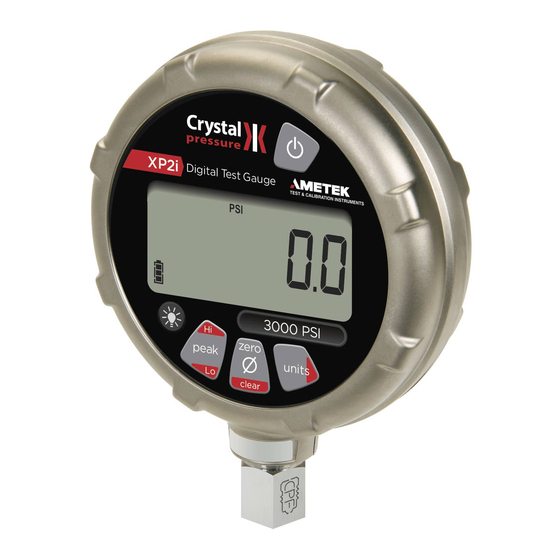 AMETEK CRYSTAL PRESSURE XP2I-DD OPERATION MANUAL Pdf Download | ManualsLib