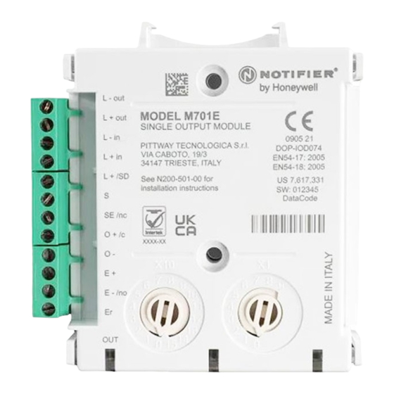 HONEYWELL NOTIFIER M701E INSTALLATION INSTRUCTIONS Pdf Download ...