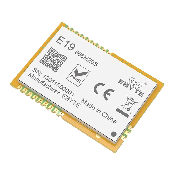 EBYTE E19 SERIES USER MANUAL Pdf Download | ManualsLib