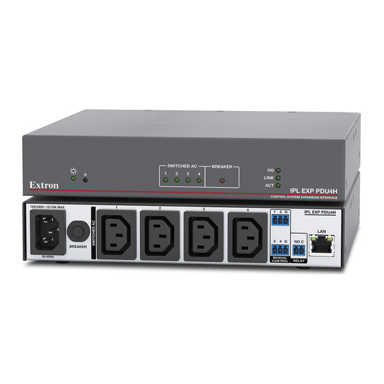 EXTRON ELECTRONICS IPL EXP PDU4H SETUP MANUAL Pdf Download | ManualsLib