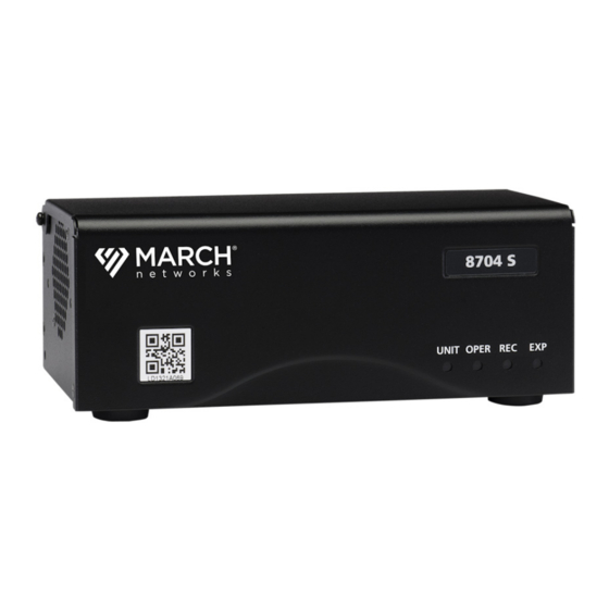 MARCH NETWORKS 8704 S HYBRID NVR INSTALLATION MANUAL Pdf Download ...