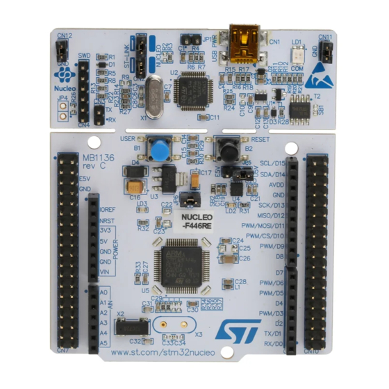 Stmicroelectronics Stm32f446re Quick Start Manual Pdf Download Manualslib