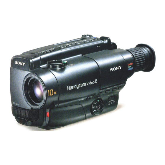 SONY VIDEO8 HANDYCAM CCD-TR28 SERVICE MANUAL Pdf Download | ManualsLib