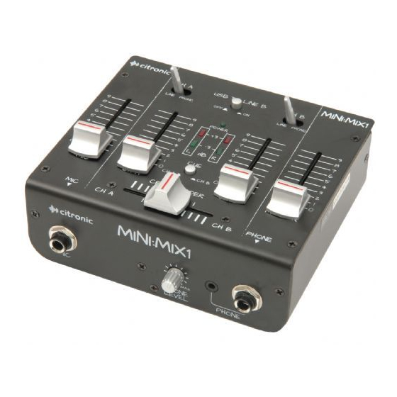 CITRONIC MINI MIX-1 OWNER'S MANUAL Pdf Download | ManualsLib