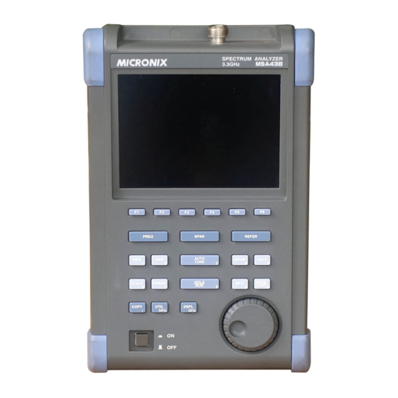 MICRONIX MSA438 OPERATING MANUAL Pdf Download | ManualsLib