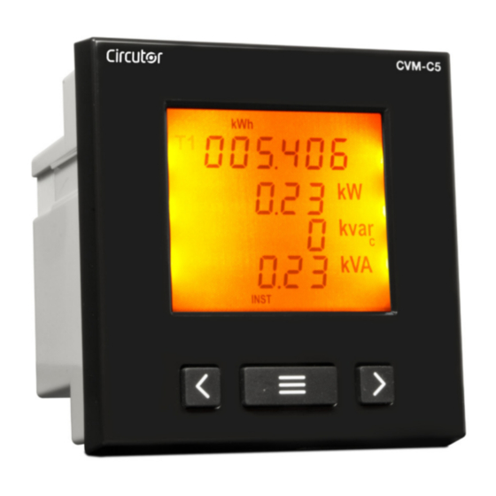 CIRCUTOR CVM-C5 SERIES INSTRUCTION MANUAL Pdf Download | ManualsLib