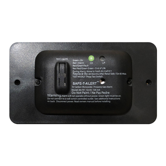 SAFE-T-ALERT 85-741 USER MANUAL Pdf Download | ManualsLib