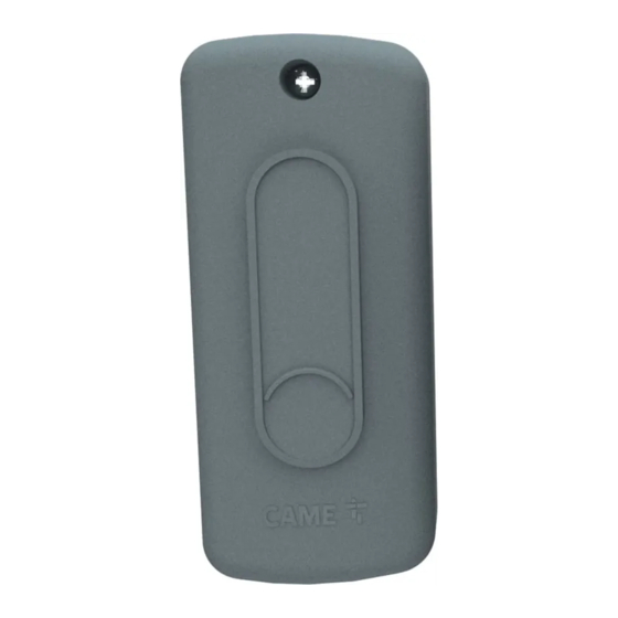 CAME 806SL-0370 MANUAL Pdf Download | ManualsLib