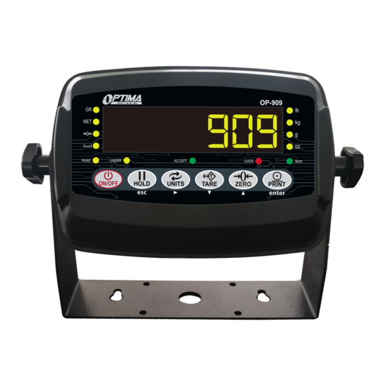OPTIMA SCALE 909 USER MANUAL Pdf Download | ManualsLib