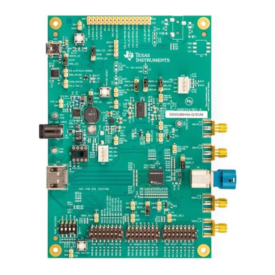 TEXAS INSTRUMENTS DS90UB949A-Q1EVM USER MANUAL Pdf Download | ManualsLib
