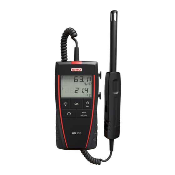 KIMO INSTRUMENTS HD110 USER MANUAL Pdf Download | ManualsLib