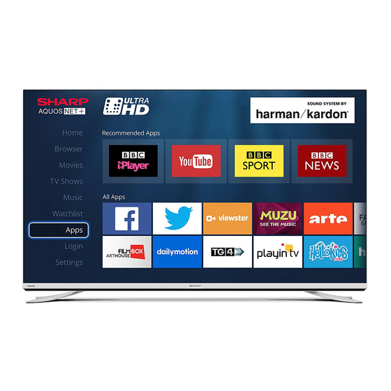 SHARP LC-43XUF8772KS USER MANUAL Pdf Download | ManualsLib