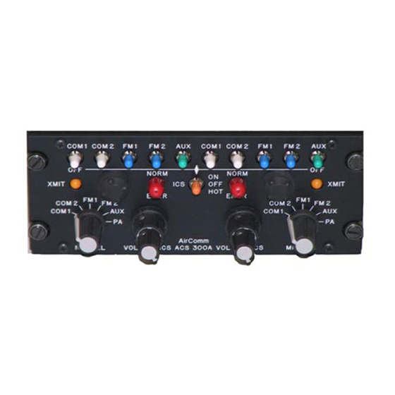 AIR COMM SYSTEMS ACS 300A-101 INSTALLATION AND OPERATION MANUAL Pdf ...