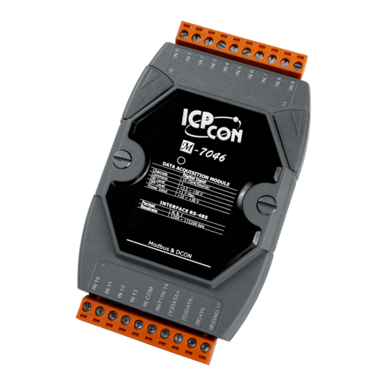 ICP DAS USA M-7046 QUICK START MANUAL Pdf Download | ManualsLib
