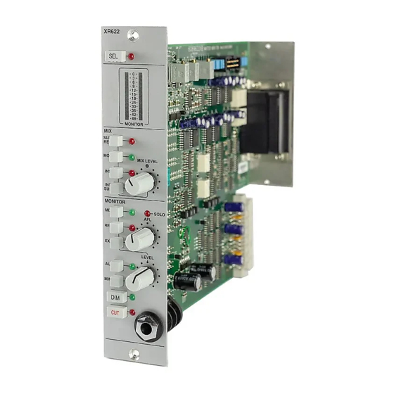 SOLID STATE LOGIC XLOGIC SUPER-ANALOGUE XR622 USER MANUAL Pdf Download | ManualsLib