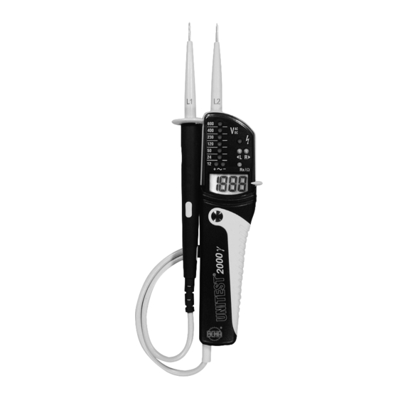 BEHA UNITEST 2000 ALPHA INSTRUCTION MANUAL Pdf Download | ManualsLib