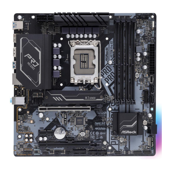 ASROCK PRO SERIES USER MANUAL Pdf Download | ManualsLib