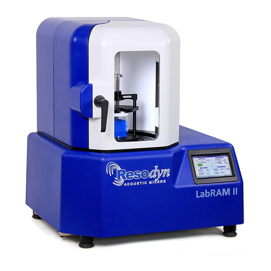 RESODYN LABRAM II INSTALLATION AND USER MANUAL Pdf Download | ManualsLib