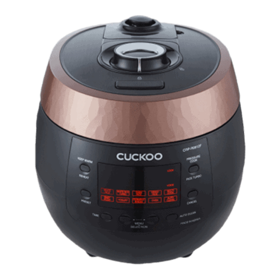 CUCKOO CRP-R06 TOOL FUZZY SERIES OPERATING INSTRUCTIONS MANUAL Pdf ...