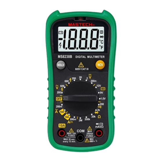 MASTECH MS8238B USER MANUAL Pdf Download | ManualsLib
