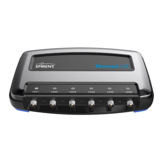 SPIRENT NOMAD UX OPERATION MANUAL Pdf Download | ManualsLib