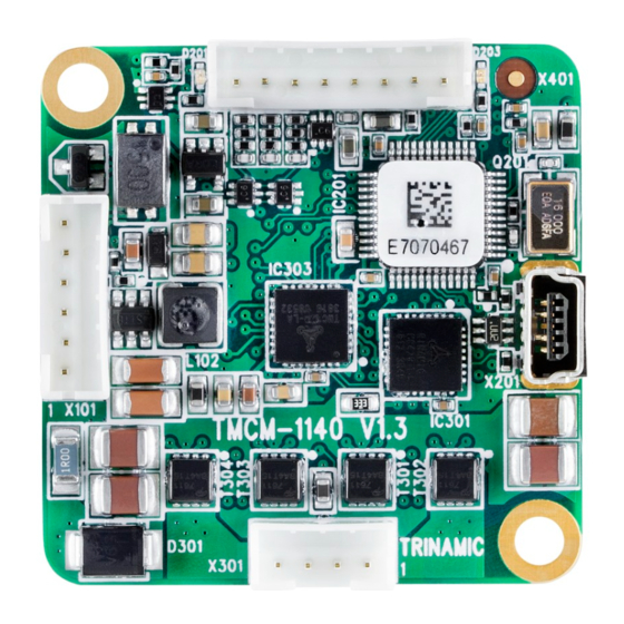 TRINAMIC TMCM-1140 GETTING STARTED Pdf Download | ManualsLib
