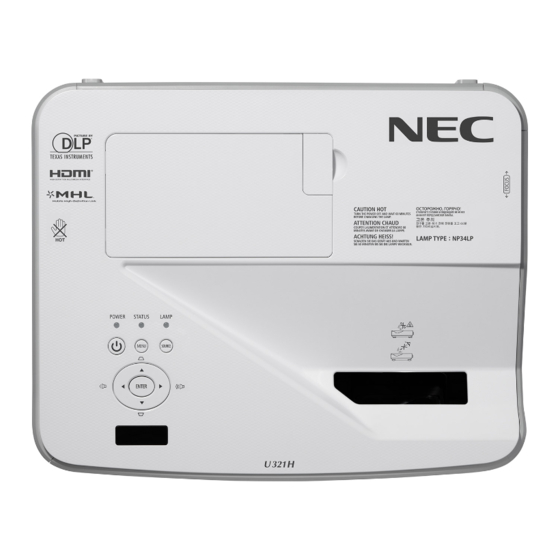 NEC NP-U321H USER MANUAL Pdf Download | ManualsLib