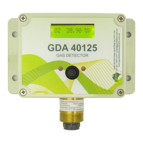 GAS DETECTION GDA 40125 OPERATING MANUAL Pdf Download | ManualsLib