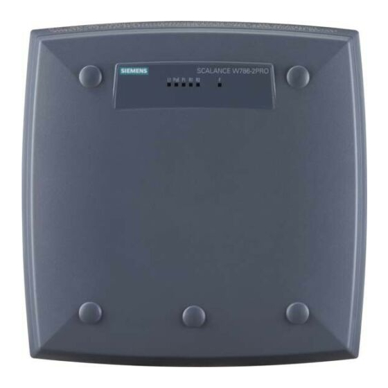 SIEMENS SIMATIC NET SCALANCE W786 SERIES OPERATING INSTRUCTIONS MANUAL ...