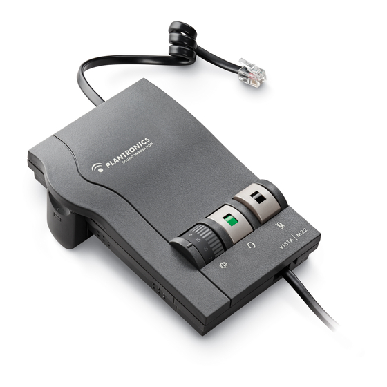 PLANTRONICS PL-M22 USER MANUAL Pdf Download | ManualsLib