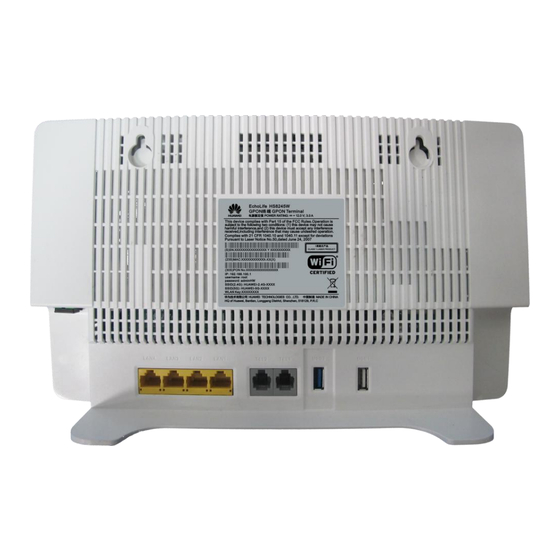 HUAWEI ECHOLIFE HS8245W1 INSTALLATION MANUAL Pdf Download | ManualsLib