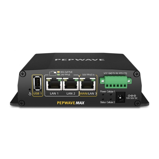 PEPWAVE PEPLINK MAX SERIES USER MANUAL Pdf Download | ManualsLib