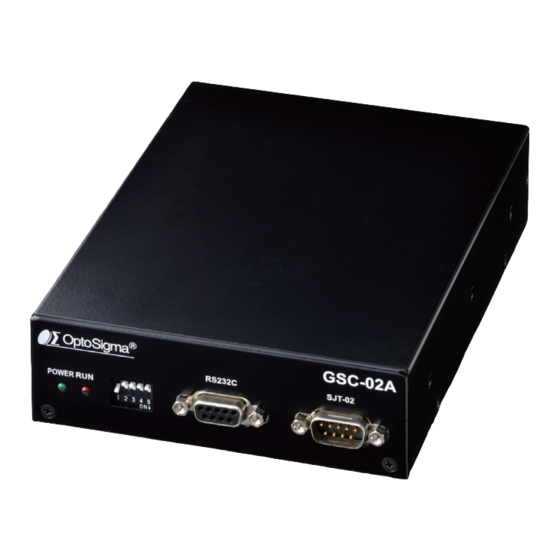 OPTOSIGMA GSC-02A USER MANUAL Pdf Download | ManualsLib