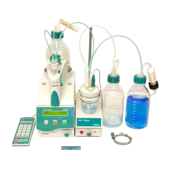 METROHM 787 KF TITRINO INSTRUCTIONS FOR USE MANUAL Pdf Download ...