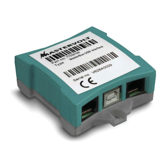MASTERVOLT MASTERBUS USB INTERFACE USER MANUAL Pdf Download | ManualsLib