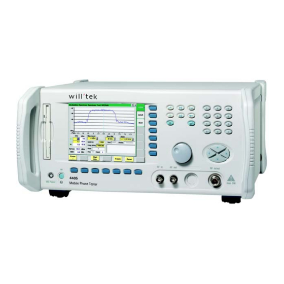 WILLTEK 4400 MOBILE PHONE TESTER SERIES USER MANUAL Pdf Download ...