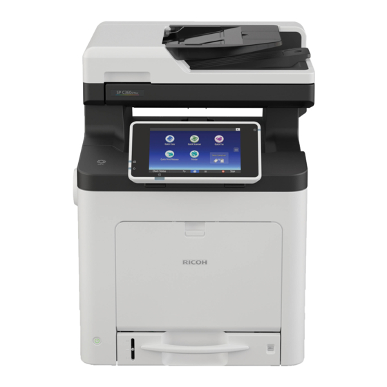 RICOH SP C360SNW QUICK REFERENCE COPY MANUAL Pdf Download | ManualsLib