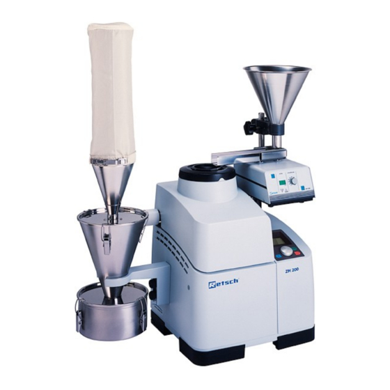 RETSCH ZM 200 OPERATING INSTRUCTIONS MANUAL Pdf Download | ManualsLib